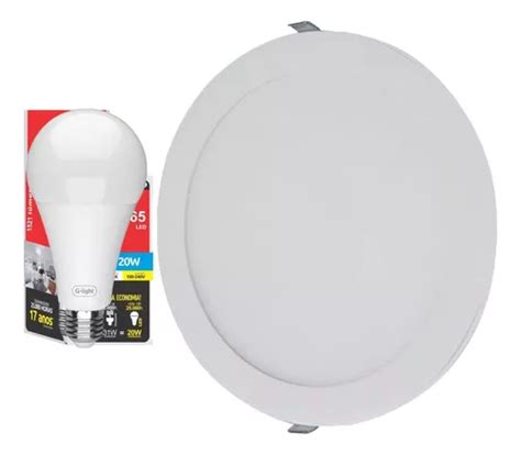 Lámpara G light Kit painel plafon 24w lâmpada led 20w branco frio