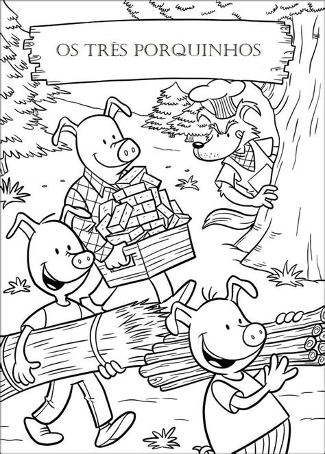 Desenhos dos Três Porquinhos em PDF pra colorir Desenhos Imprimir