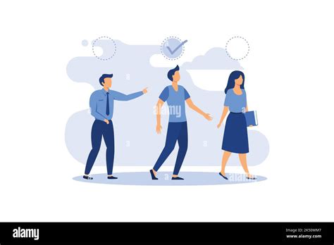 Employees With A Plan In The Form Of A Check Mark Above Their Head