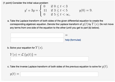 solved consider the initial value problem y 3y {0 if 0