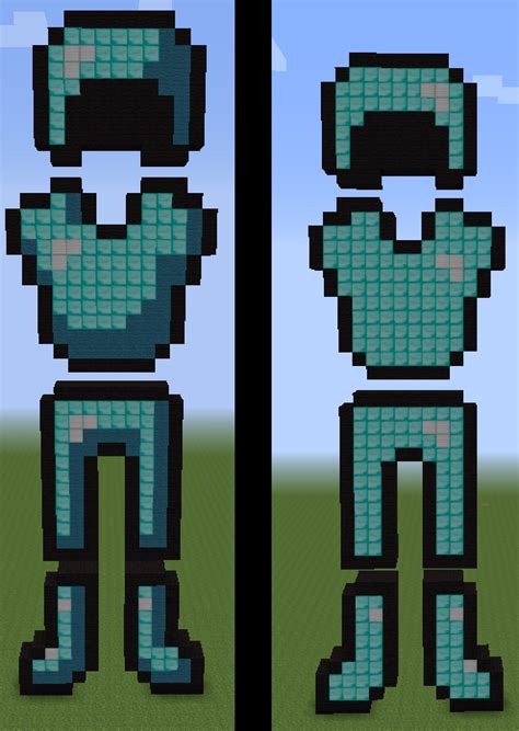 Diamond Armor Minecraft Pixel Art By Silvertail108 On DeviantArt