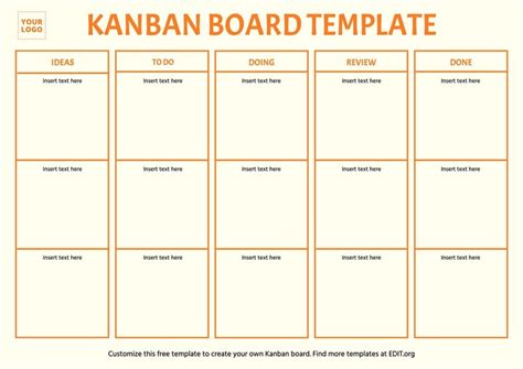 Kanban Board Printable