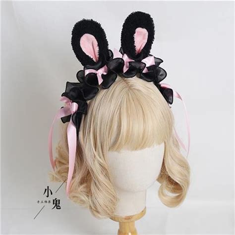 洛麗塔發飾 頭飾 配飾 Lolita手作瑞本兔KC甜美可愛蝴蝶結 兔耳發箍 洛麗塔木耳邊發飾頭飾 Lolita配飾發飾 蝦皮購物