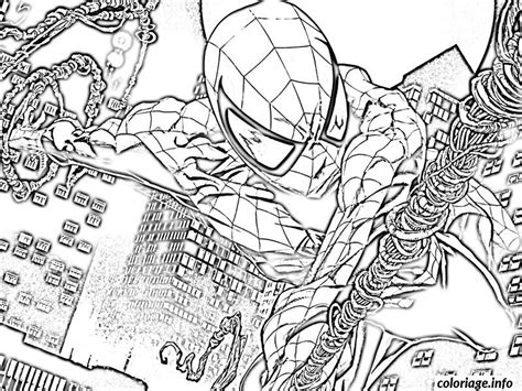 Coloriage Spider Man En Pleine Vitesse JeColorie