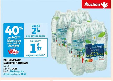 Promo Eau Minérale Naturelle Auchan chez Auchan iCatalogue fr