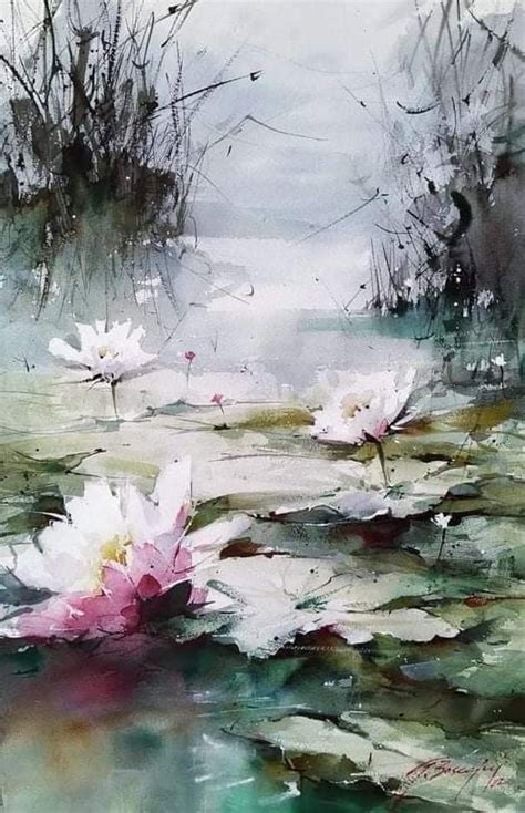 Learn Watercolor Painting Loose Watercolor Paintings Water Lilies