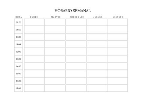 Más de 100 plantillas de horario y jornada escolar para organizarte