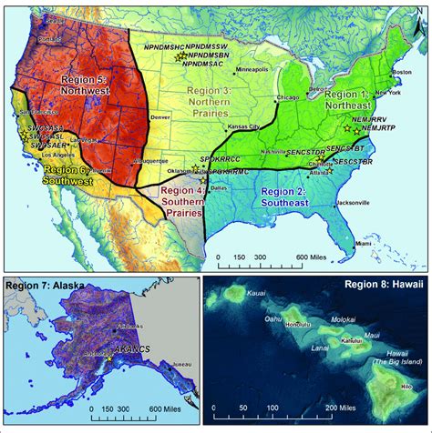 Coastal Plains Physical Map