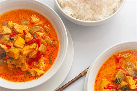 Poulet Tha Au Curry Rouge