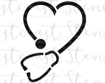 Nurse Stencil Etsy Stencils Stencil Crafts Heart Stencil