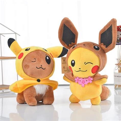 Pokemon Pikachu Eevee Cosplay pluszowa lalka zabawka kieszonkowy potwór