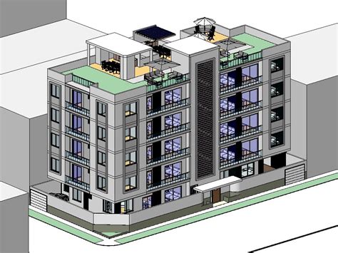 Edificio De Vivienda Multifamiliar En Autocad Librer A Cad