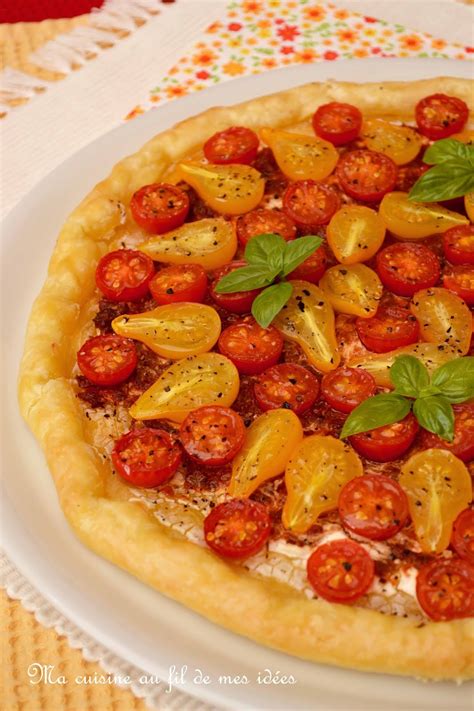 Ma cuisine au fil de mes idées Tarte feuilletée aux tomates cerise