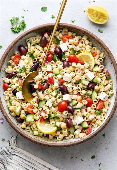 Greek Pasta Salad Easy Healthy The Simple Veganista