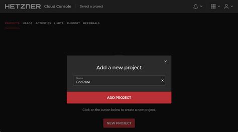 provision a hetzner server using our custom server option gridpane
