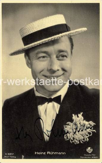 Fotokarte Autogramm Heinz Rühmann um 1930 Wiener Werkstätte