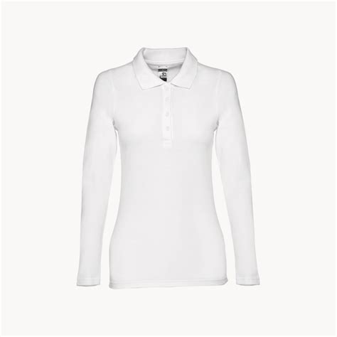 Polo 100 algodón de manga larga para mujer ecological eco