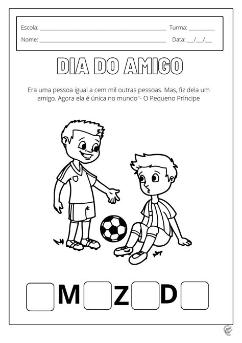 ATIVIDADES PARA O DIA DO AMIGO E DA AMIZADE