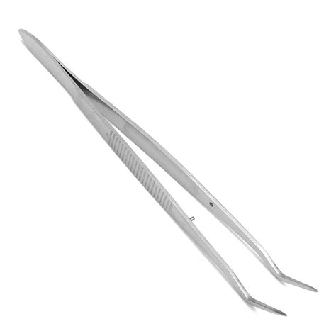 10Pcs 6inch Stainless Steel Dental Tweezers Surgical Lab Instruments D