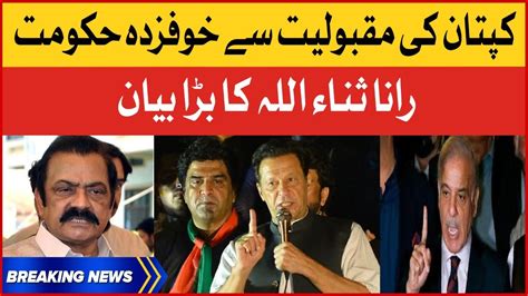 Imran Khan Popularity Increased Rana Sanaullah Big Statement