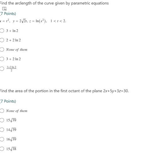 solved find the arclength of the curve given by parametric