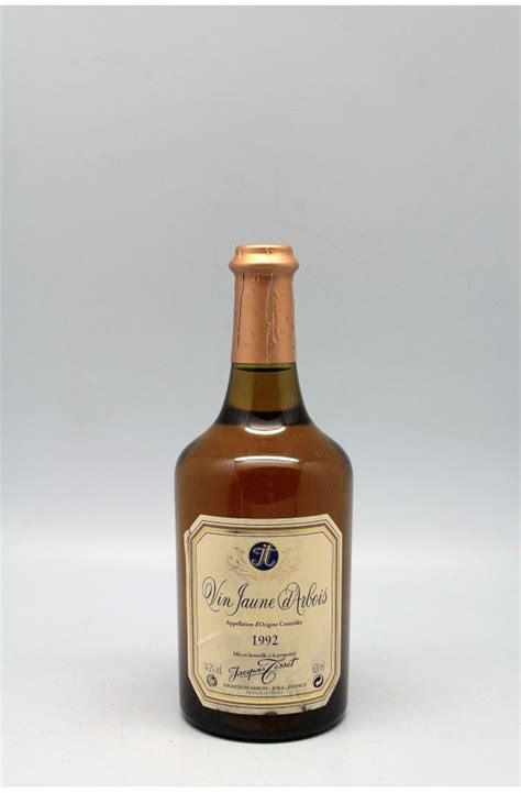 Jacques Tissot Arbois Vin Jaune 1992 62cl