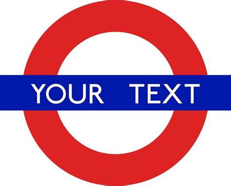 London Underground Personalized Logo Decal Removable Wall Sticker Home