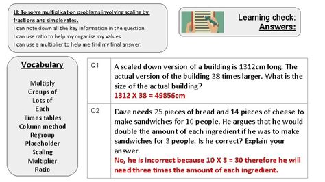 to solve multiplication problems involving scaling by simple