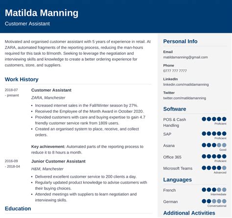 Curriculum Vitae CV Format Guide Tips And Examples 47 OFF