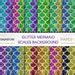 Glitter Mermaid Sparkling Scales Digital Paper Seamless Etsy