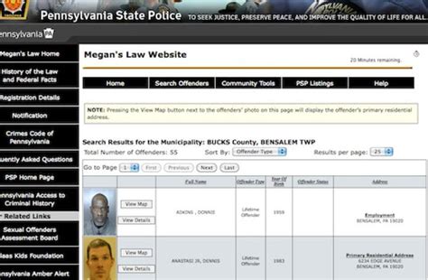 State Upgrade Megans Law Sex Offender Website Bensalem Pa Patch