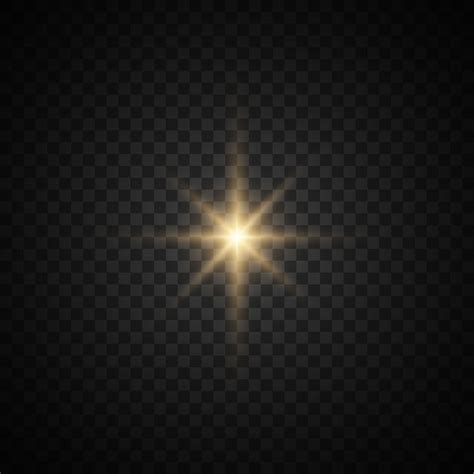 La Luz Amarilla Brillante Explota Sobre Un Fondo Transparente