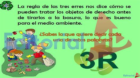 Las 3 R para niños de Primaria y Preescolar Reducir Reusar y Reciclar