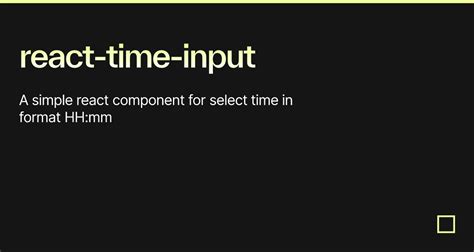React Time Input Codesandbox