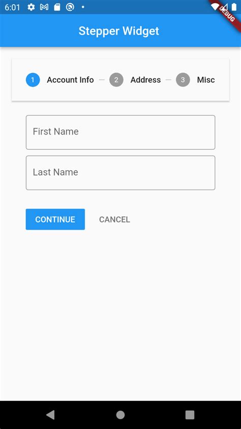 creating a multi step form in flutter using the stepper widget logrocket blog