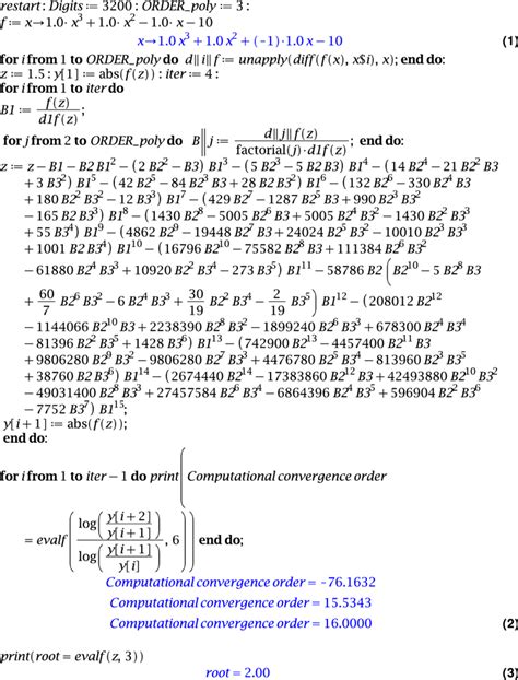 2 computational convergence order verification of iterative method download scientific diagram