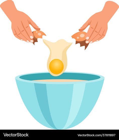 Cracking Eggs Royalty Free Vector Image VectorStock
