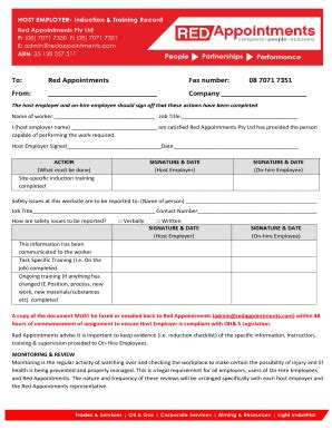 Fillable Online Red Appointments Fax Email Print PdfFiller