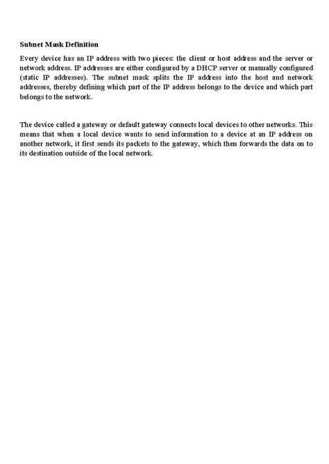Basicss IPY4 6 Classlessfull Addressing Subnet Mask Definition Every