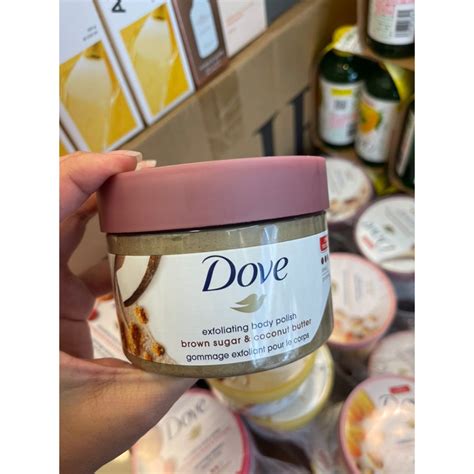Dove Exfoliating Body Polish Scrub Brown Sugar Coconut Butter 298ml