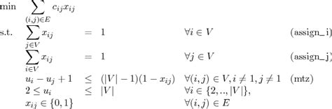 the mixed integer linear programming solver example 9 4 traveling salesman problem sas or r
