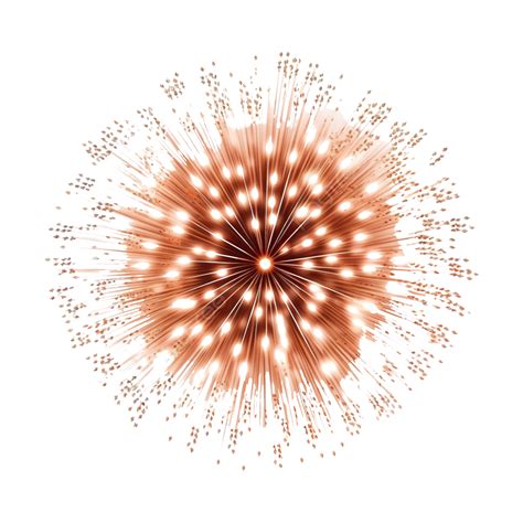 Fuegos Artificiales Con Brillo Metálico De Cobre PNG Fuegos