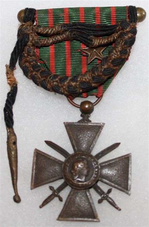 Croix de Guerre 14 17 mini fourragère Chris Militaria