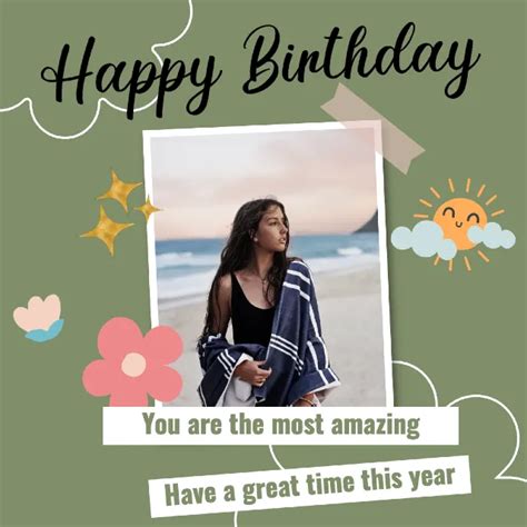 Minimalist Happy Birthday Instagram Story Social Media Story Free