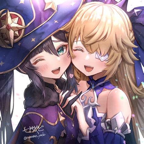 Mona Fischl And Fischl Genshin Impact Drawn By Doyamona Danbooru