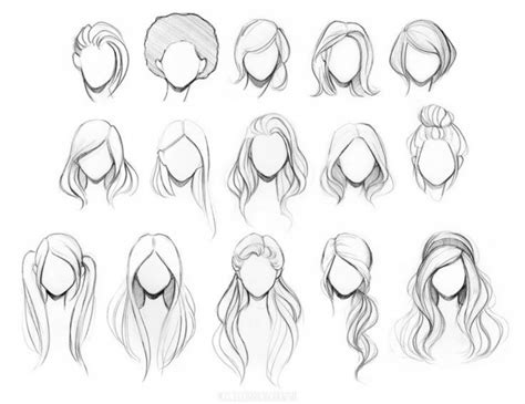 Hairstyles Sketch At Paintingvalley Explore Collection Of