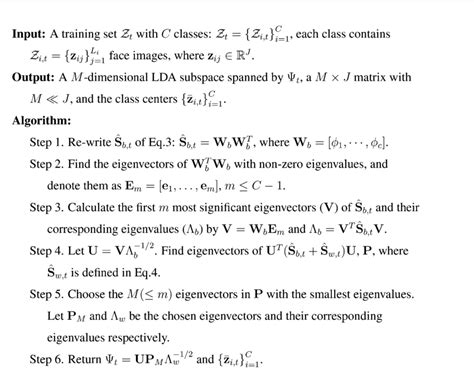 pseudocode implementation of the jd lda feature extractor l z in the download scientific