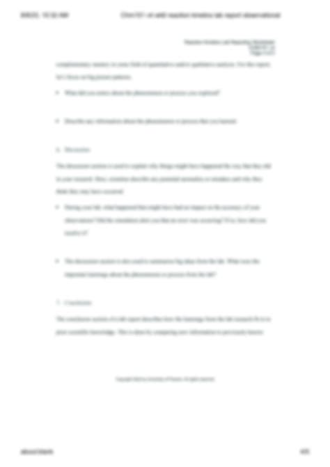 Solution Chm V Wk Reaction Kinetics Lab Report Observational