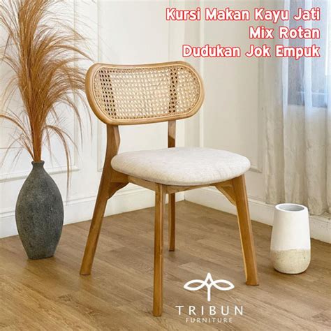 Jual Kursi Cafe Jati Atau Kursi Makan Minimalis Kayu Jati Mix Rotan