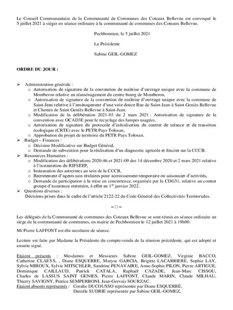Remplissable En Ligne Communaut De Communes Des Coteaux Bellevue Faxer